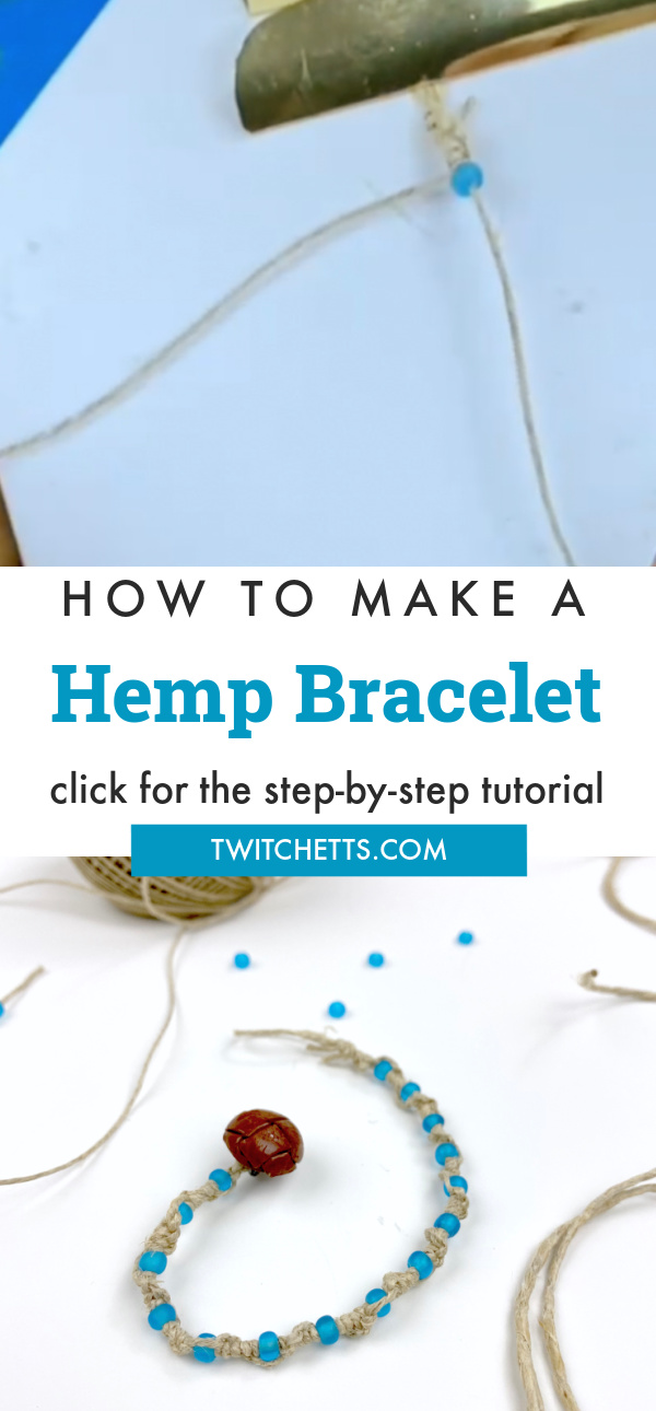 How to make a Chinese Staircase Hemp Bracelet with Beads