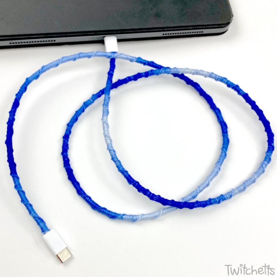 How to make a DIY Cord Wrap for a personalized phone charger