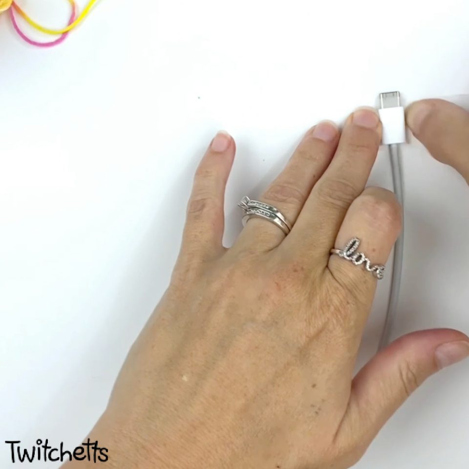 How to make a DIY Cord Wrap for a personalized phone charger