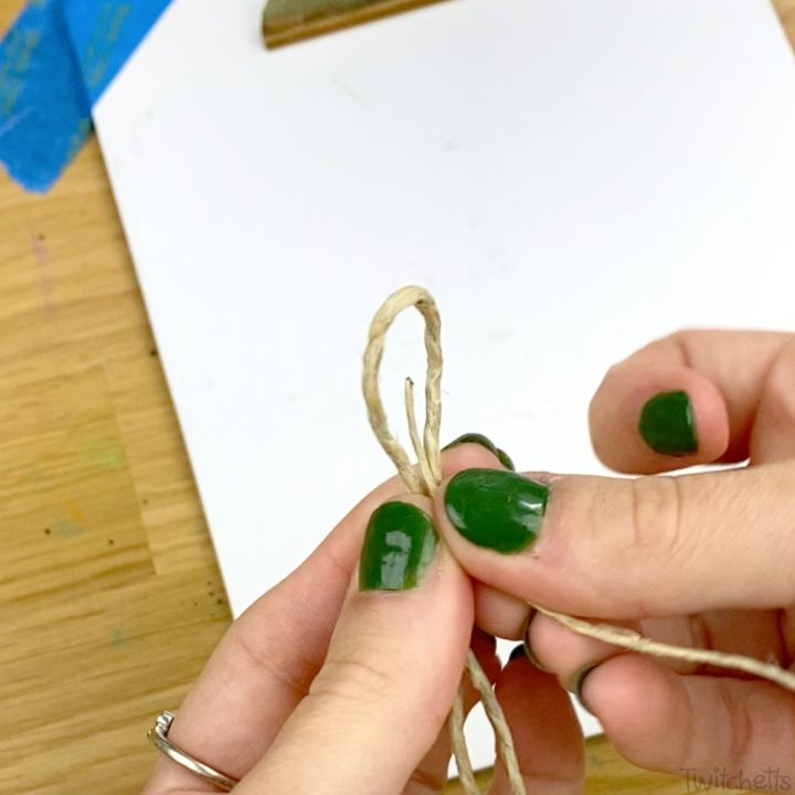 How to make a hemp choker necklace with square knots and beads