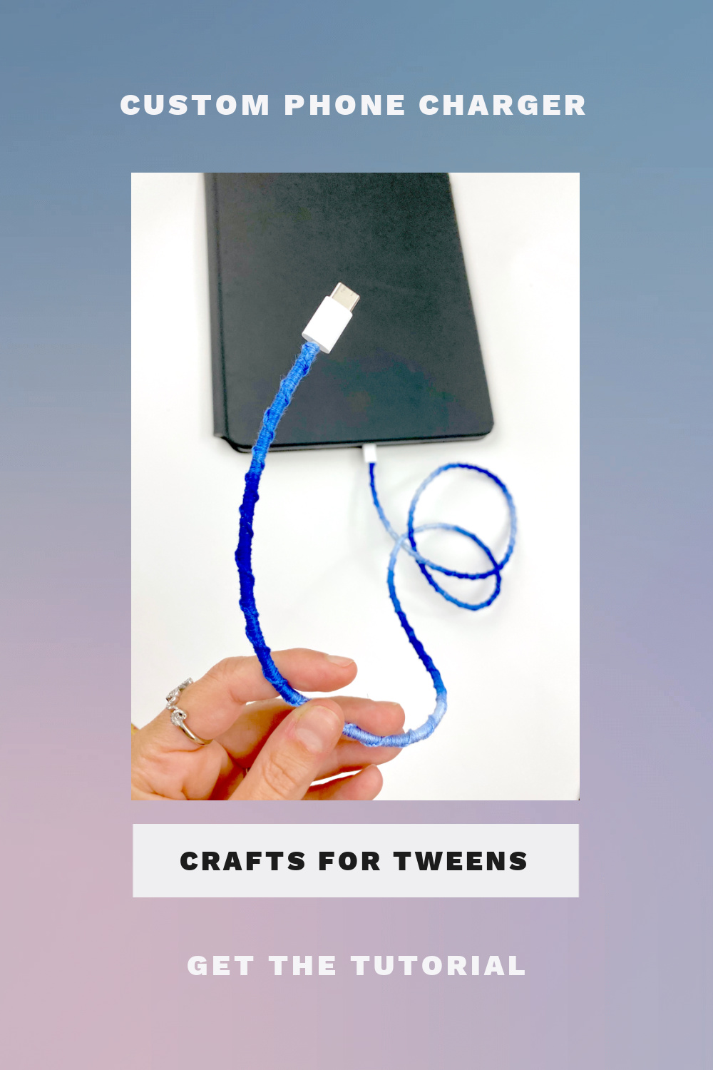 How to make a DIY Cord Wrap for a personalized phone charger