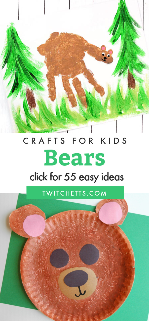 55 Cute Bear Crafts for Preschoolers to make - Twitchetts