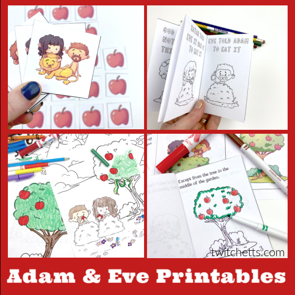 4 Adam and Eve Printables that teach the Bible Story to kids