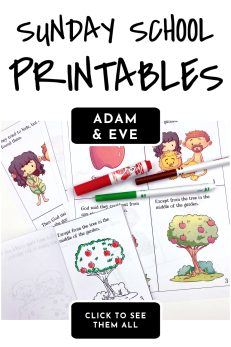 4 Adam and Eve Printables that teach the Bible Story to kids