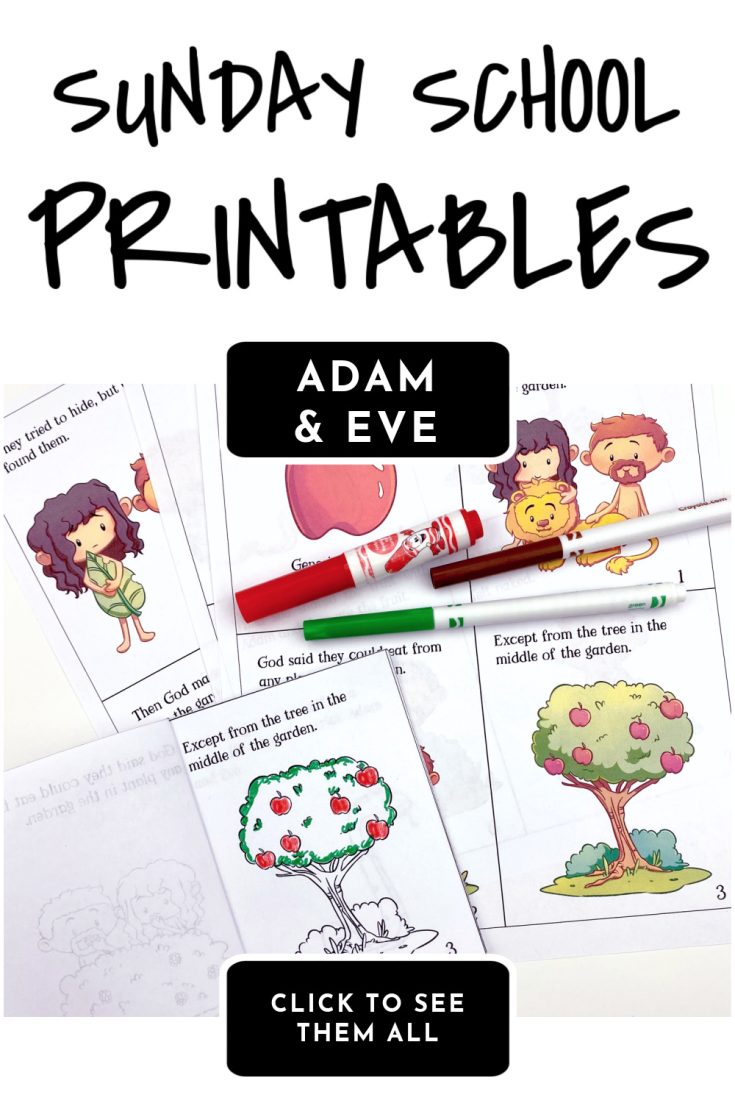 4 Adam and Eve Printables that teach the Bible Story to kids