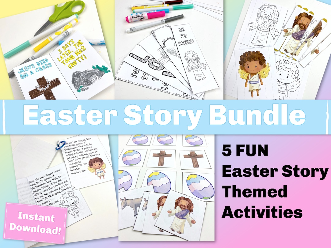 5 Easy printable Easter story activities for Sunday school kids