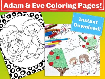 4 Adam and Eve Printables that teach the Bible Story to kids