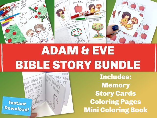 4 Adam and Eve Printables that teach the Bible Story to kids