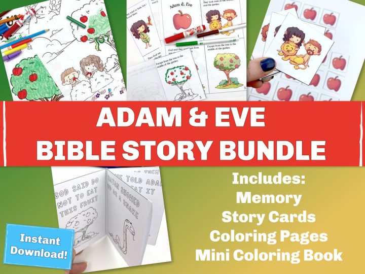 4 Adam and Eve Printables that teach the Bible Story to kids
