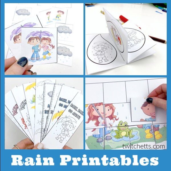 Printable Rain Activities for Preschoolers - Twitchetts